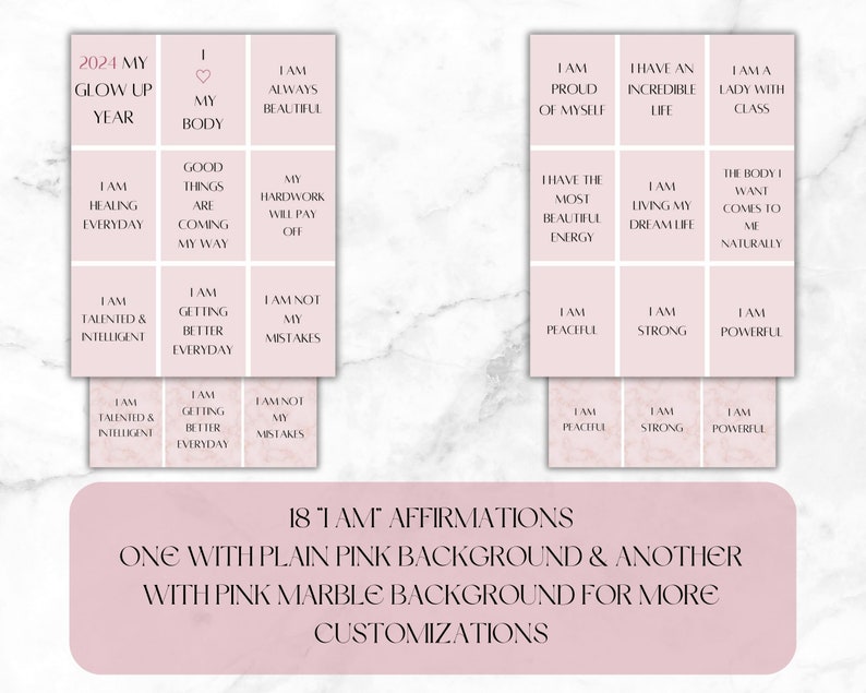 2024 Pink Vision Board Kit | Pink Mood Board | Manifestation Printable ...