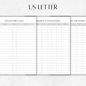 Editable Inventory Tracker | Printable Inventory Log, US Letter & A4 ...