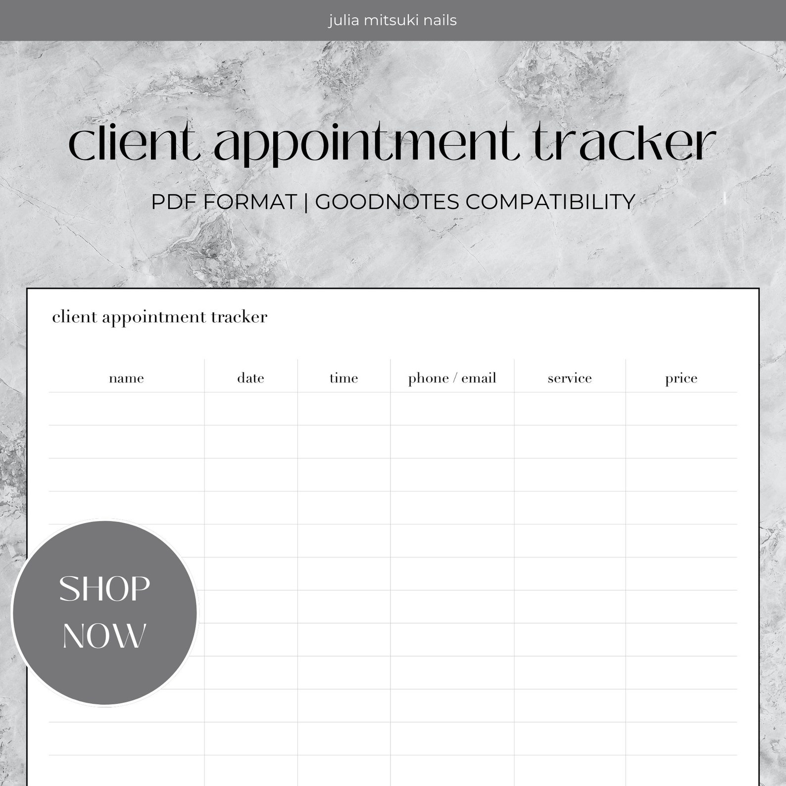 Printable Client Appointment Tracker | Goodnotes Compatible (PDF) - Etsy
