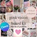2024 Pink Vision Board Kit | Pink Mood Board | Manifestation Printable ...