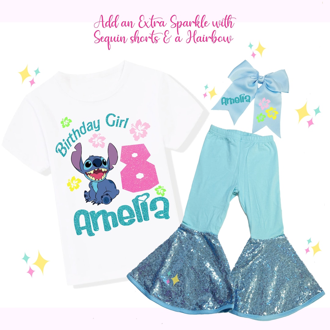 Lilo and Stitch Birthday Outfit Set, Lilo and Stitch Birthday, Birthday ...