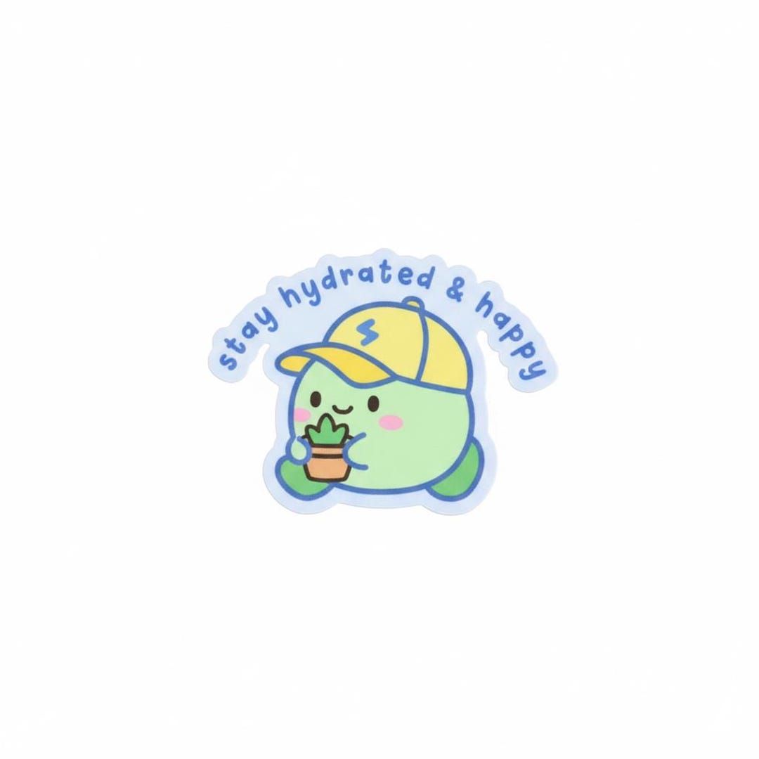 Pink Blob Self Care Stickers, Cute Aesthetic Vinyl Waterproof Decal for ...
