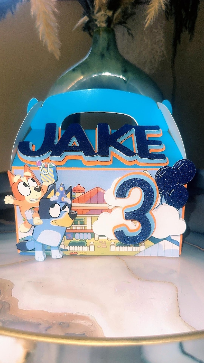 Bluey Birthday Favor Box – Printable Bluey Gable Boxes – Bluey Party ...