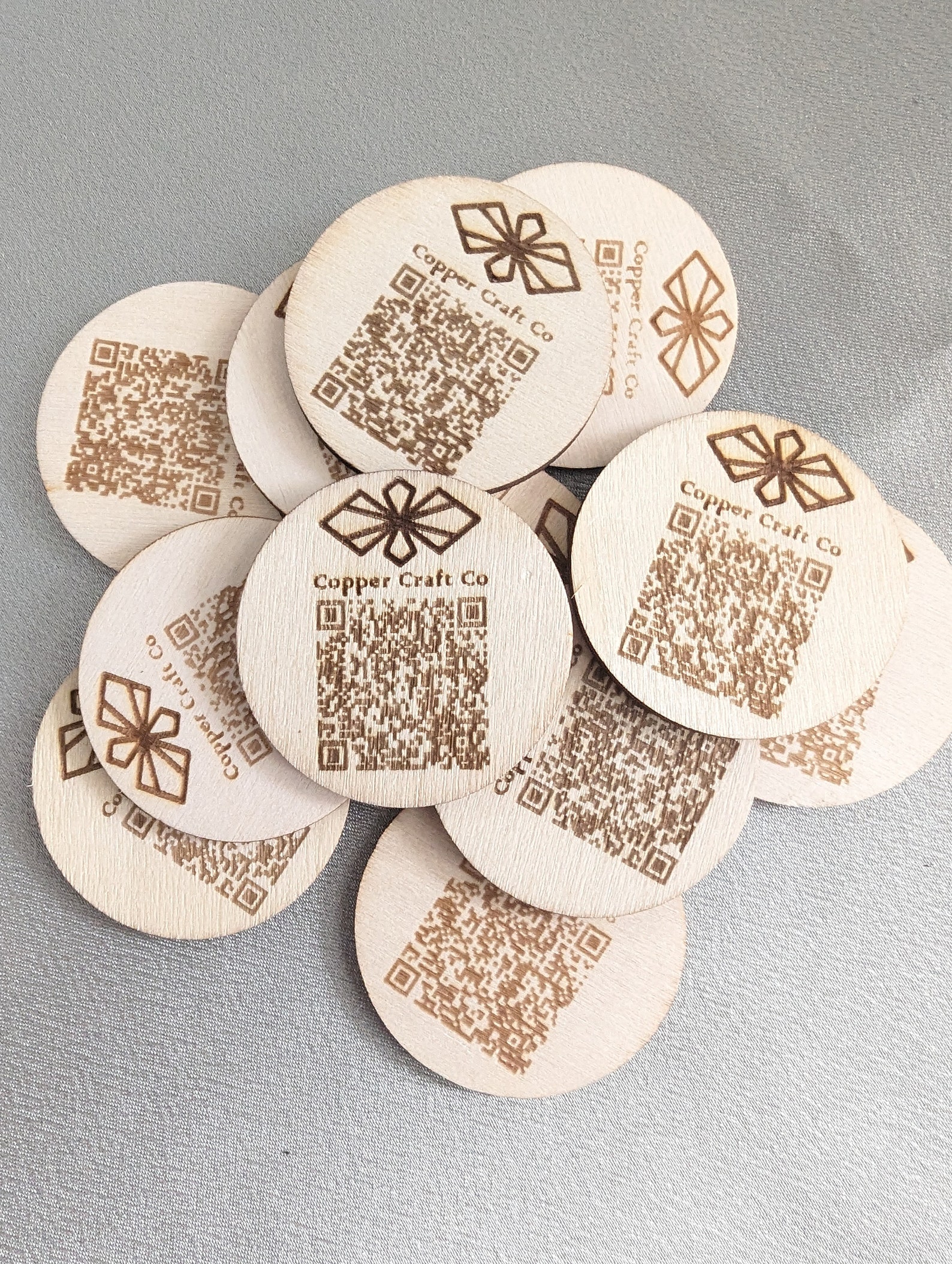 Custom QR Code Tokens 20 Pack Engraved QR Code Event Chips Wedding ...