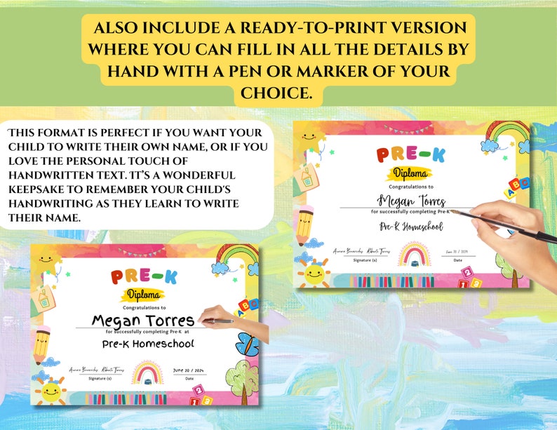 Bundle, PRE-K, Printable Homeschool Diploma, Pre-k Graduation ...