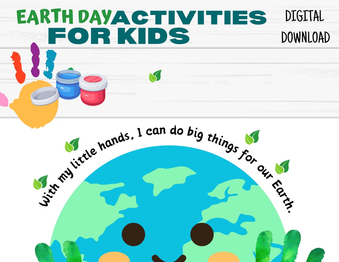 Earth Day Handprint, Handprint Art Earth Day Craft, Earth Day Activity ...