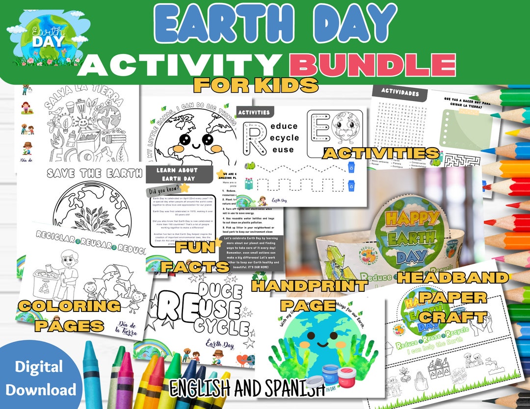Earth Day Activity PACK, Coloring Pages, Earth Day Activities for Kids ...