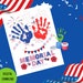 Memorial Day Handprint, Printables for Kids, Handprint Art, Patriotic ...