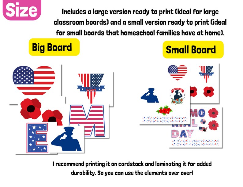 Memorial Day Bulletin Board Kit: Classroom Decor (digital Download) - Etsy