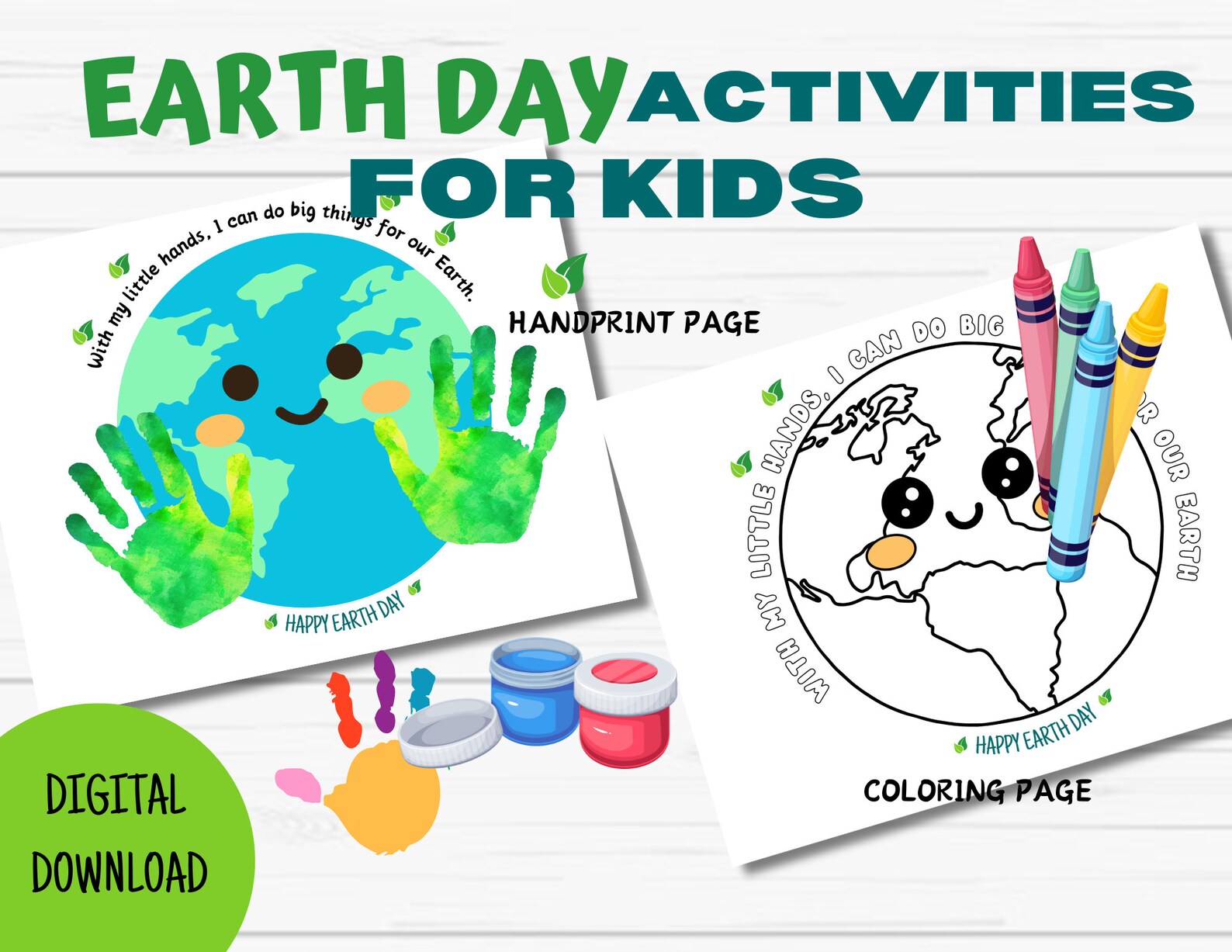 Earth Day Handprint, Handprint Art Earth Day Craft, Earth Day Activity ...