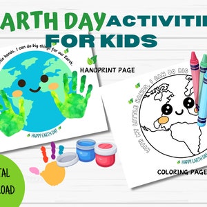 Earth Day Handprint, Handprint Art Earth Day Craft, Earth Day Activity ...