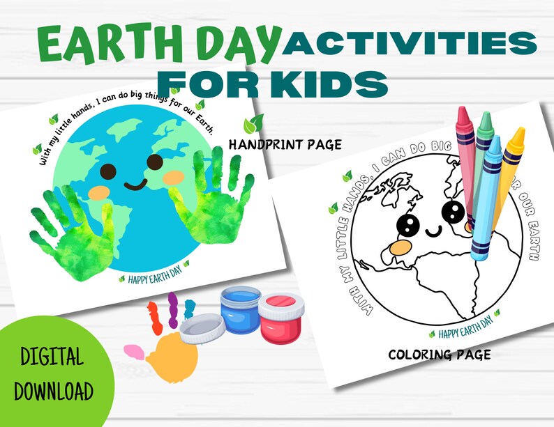 Earth Day Handprint, Handprint Art Earth Day Craft, Earth Day Activity ...