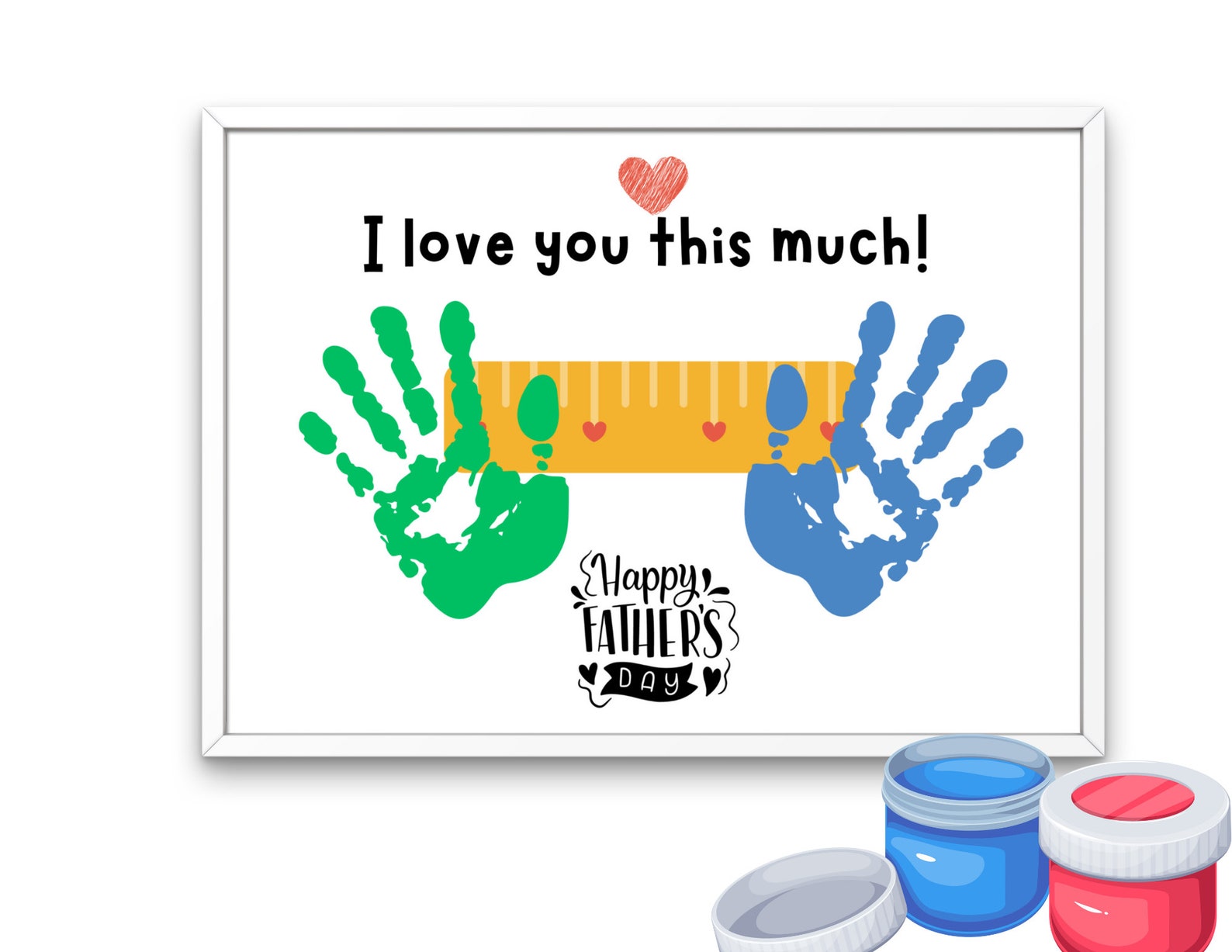 Father's Day Handprint Art, Father's Day Printable, Activity Page for ...