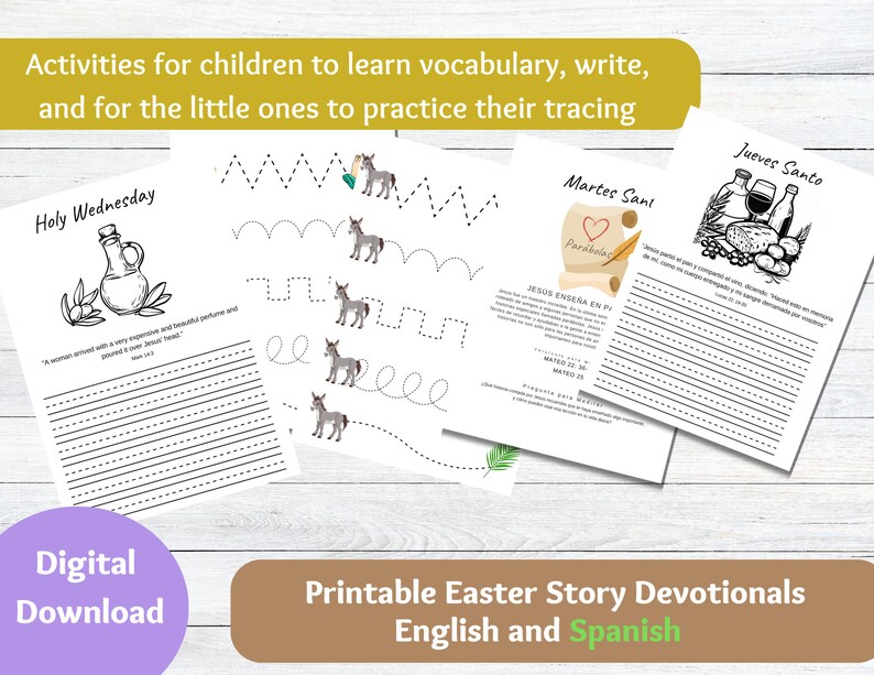 Easter Story Printable: Holy Week Devotional for Kids (digital Download ...