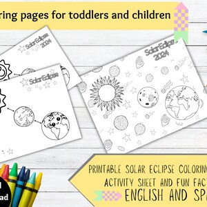 Solar Eclipse 2024 Activity Bundle, Solar Eclipse Coloring Pages, Solar ...