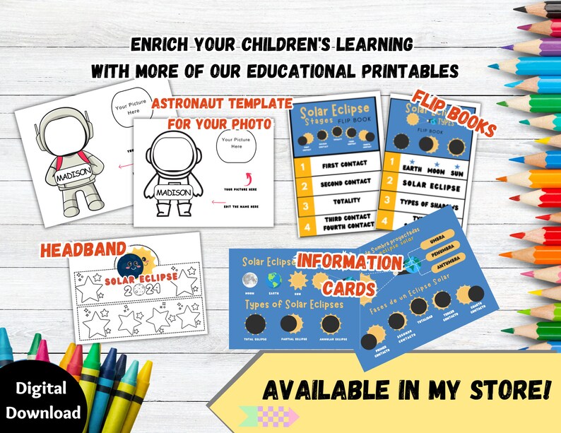 Solar Eclipse 2024 Activity Bundle, Solar Eclipse Coloring Pages, Solar ...