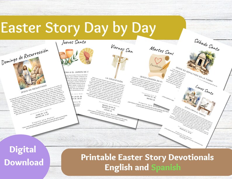 Easter Story Printable: Holy Week Devotional for Kids (digital Download ...