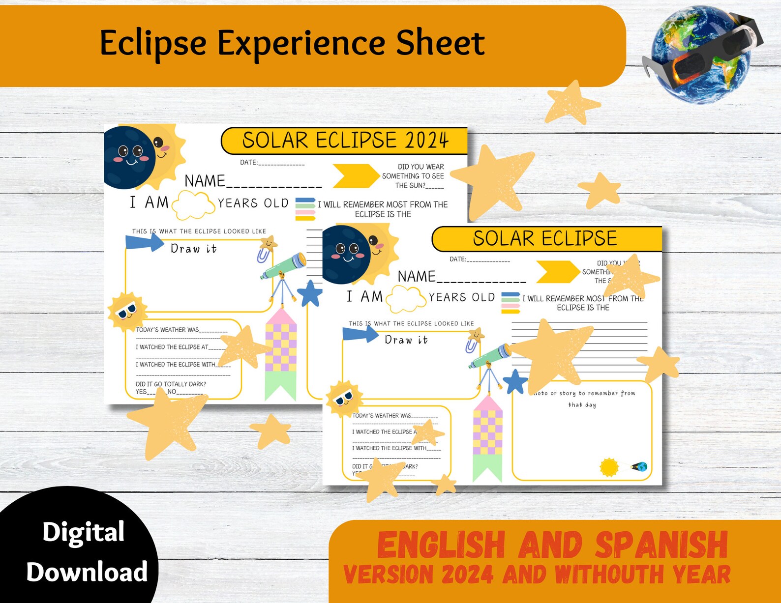 Solar Eclipse Themed Bible Lesson Bundle 2024 Solar Eclipse Lesson ...