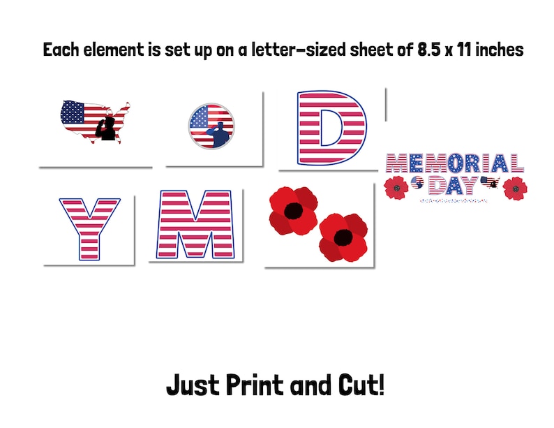 Memorial Day Bulletin Board Kit: Classroom Decor (digital Download) - Etsy