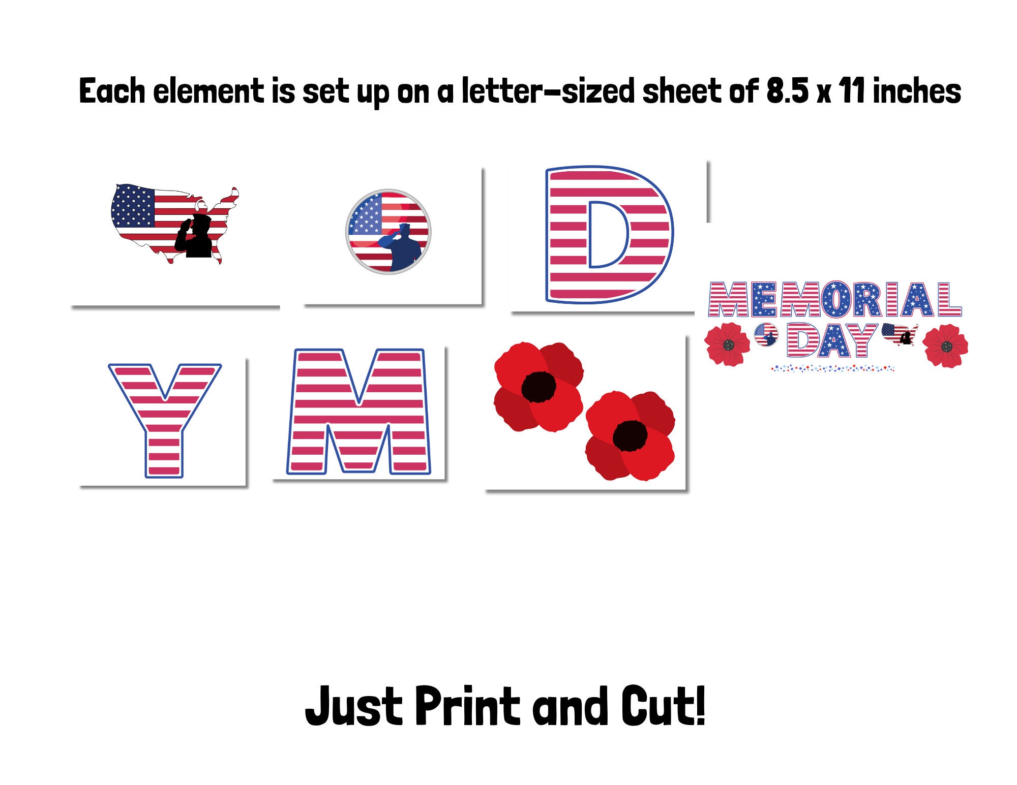 Memorial Day Bulletin Board Kit: Classroom Decor (digital Download) - Etsy