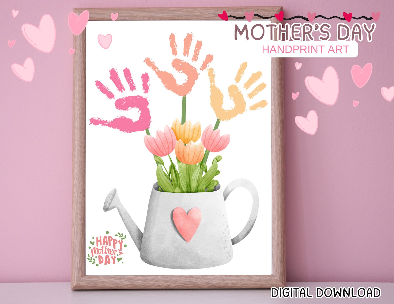 Mother's Day Handprint Art, Mother's Day Printable, Activity Page for ...