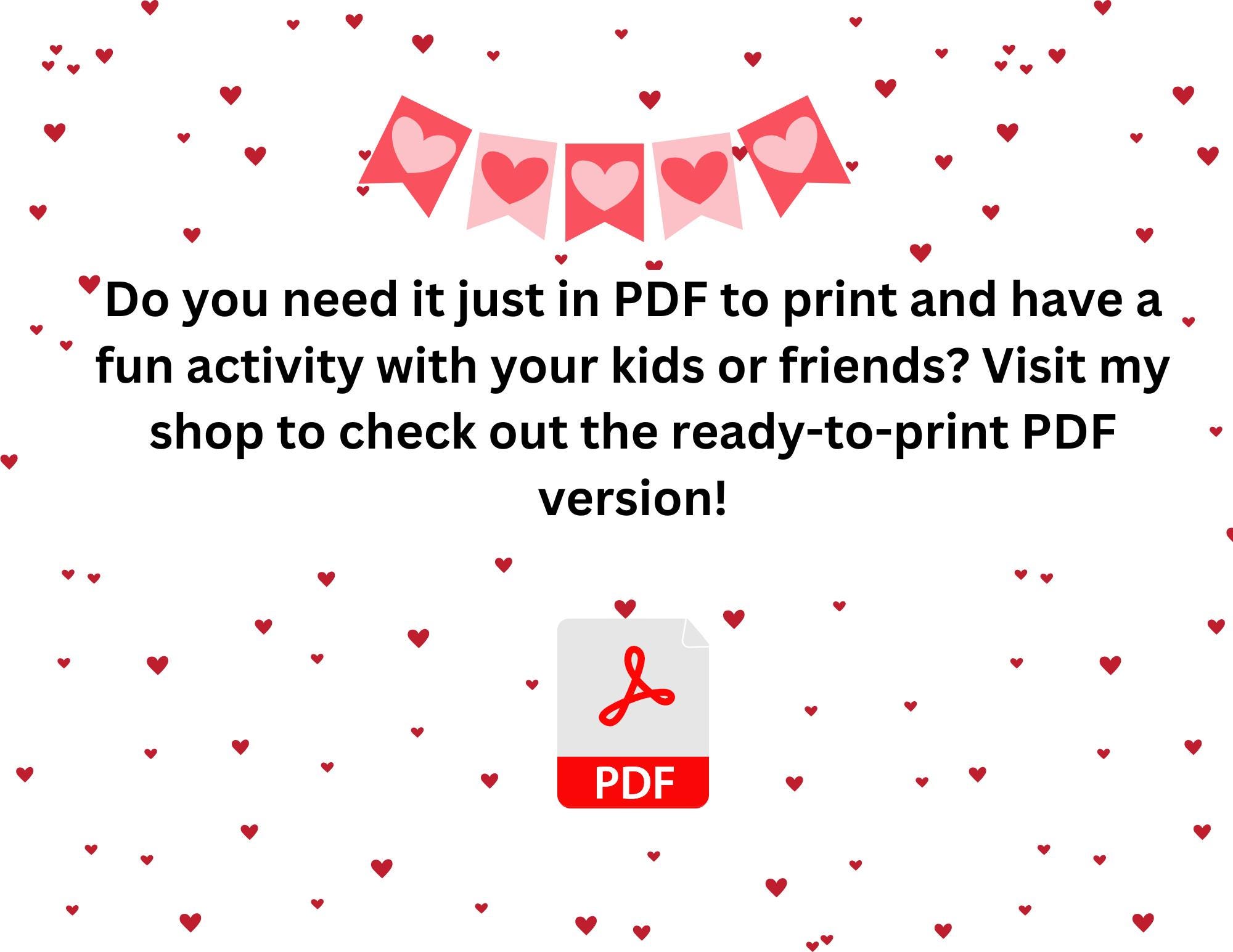 Editable Valentine's Day Heart Template: Photo & Name (PDF) - Etsy