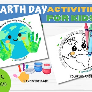 Earth Day Handprint, Handprint Art Earth Day Craft, Earth Day Activity ...