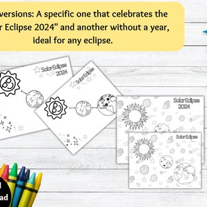 Solar Eclipse 2024 Activity Bundle, Solar Eclipse Coloring Pages, Solar ...