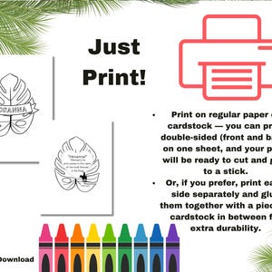 Palm Sunday Craft for Kids Printable, Hosanna, Coloring Palm, Bible ...