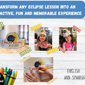 Solar Eclipse Paper Headband, Eclipse Printable Craft, Solar Eclipse ...