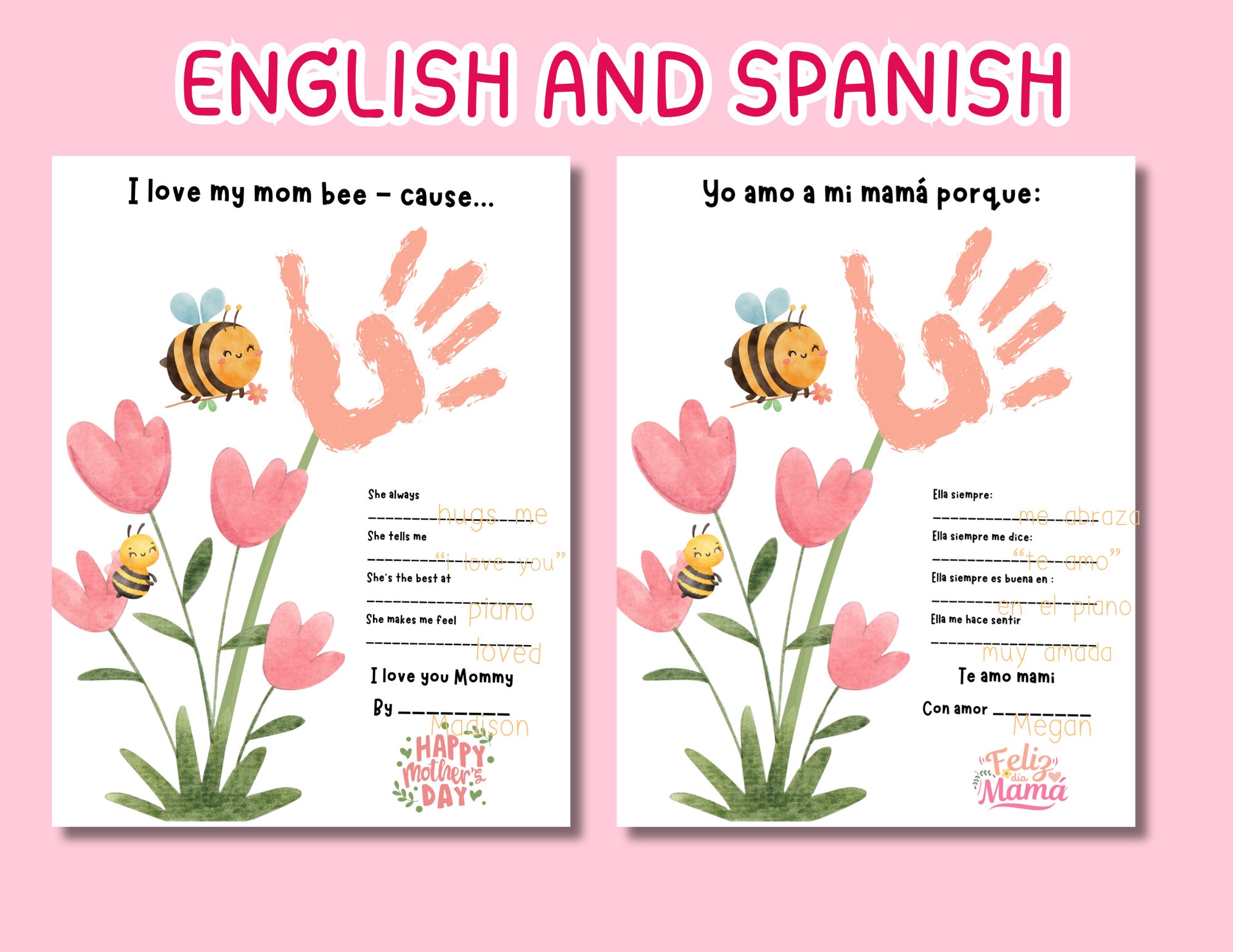 I Love My Mom | Keepsake | Mother's Day Printable, Teacher and Parent ...