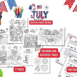 4th of July, Coloring Page, Printables for Kids, Coloring Book ...