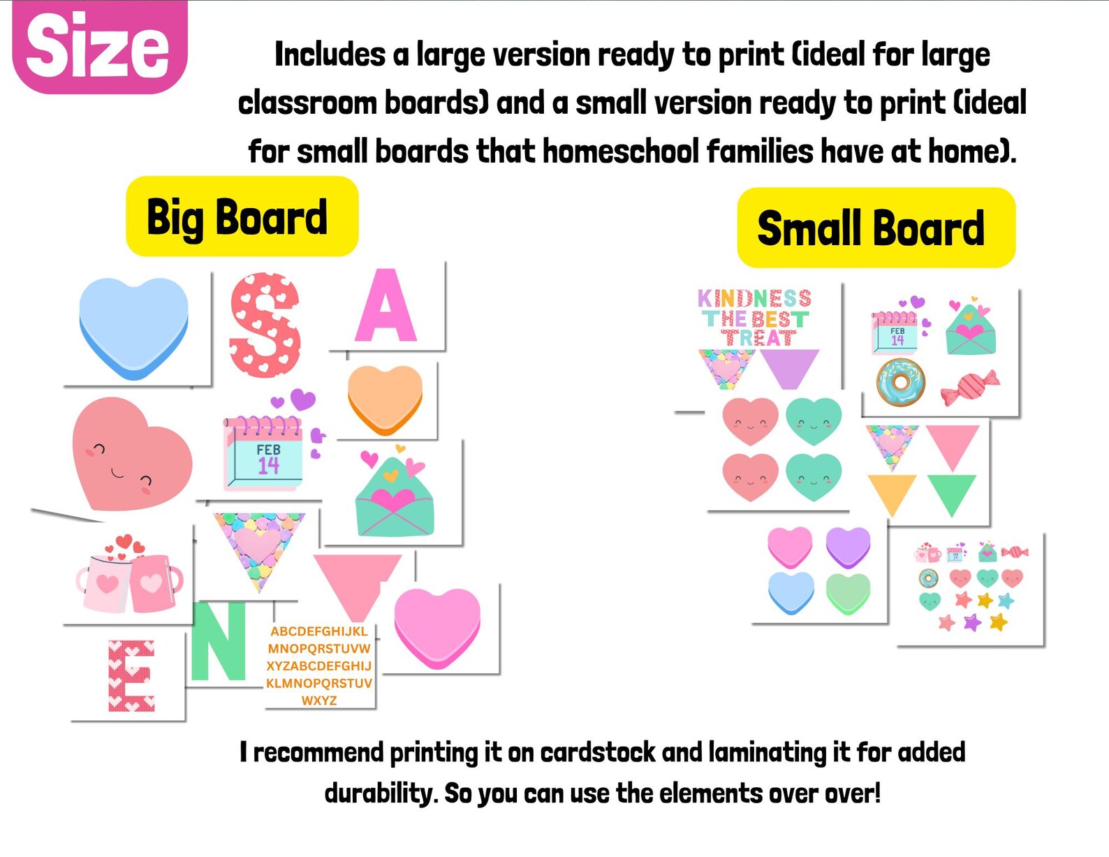 Valentine's Day Bulletin Board Kit: Conversation Hearts Decor (digital ...