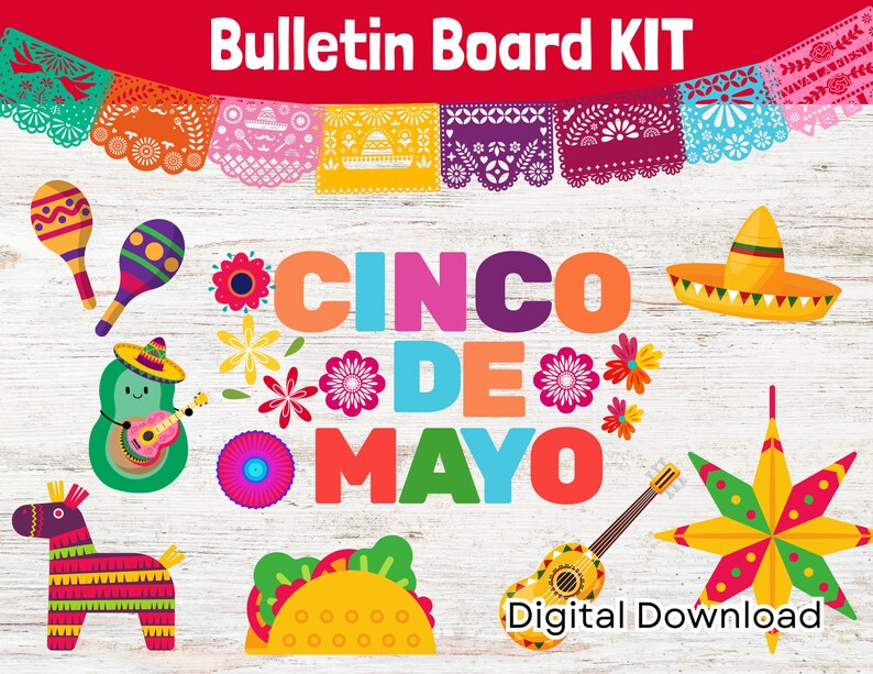 Cinco De Mayo Bulletin Board Kit: Classroom Decor (digital Download) - Etsy
