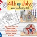 4th of July Headband: USA Printable Craft, Kids Coloring Activity ...