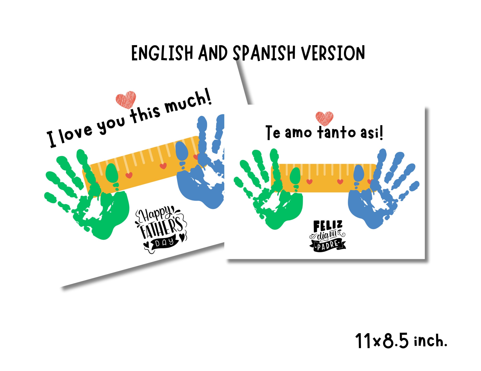 Father's Day Handprint Art, Father's Day Printable, Activity Page for ...