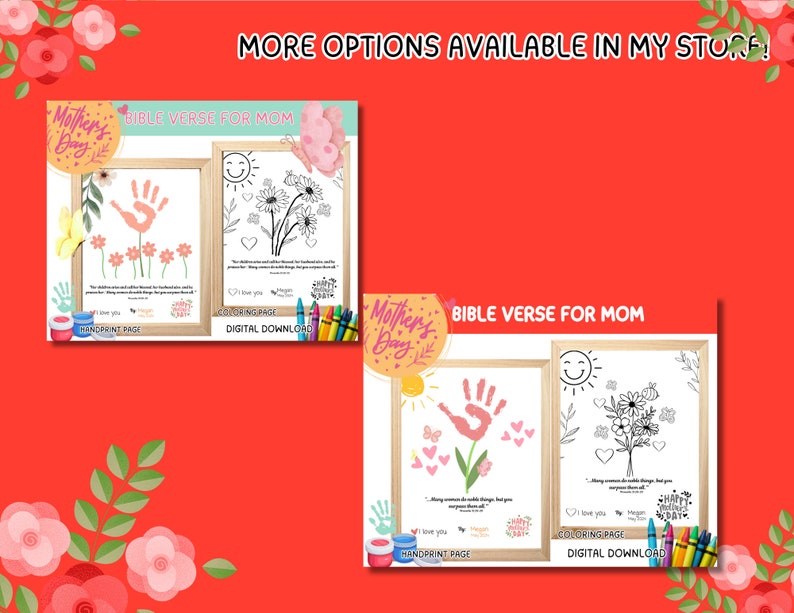 I Love My Mom Keepsake Mother's Day Printable, Teacher and Parent ...