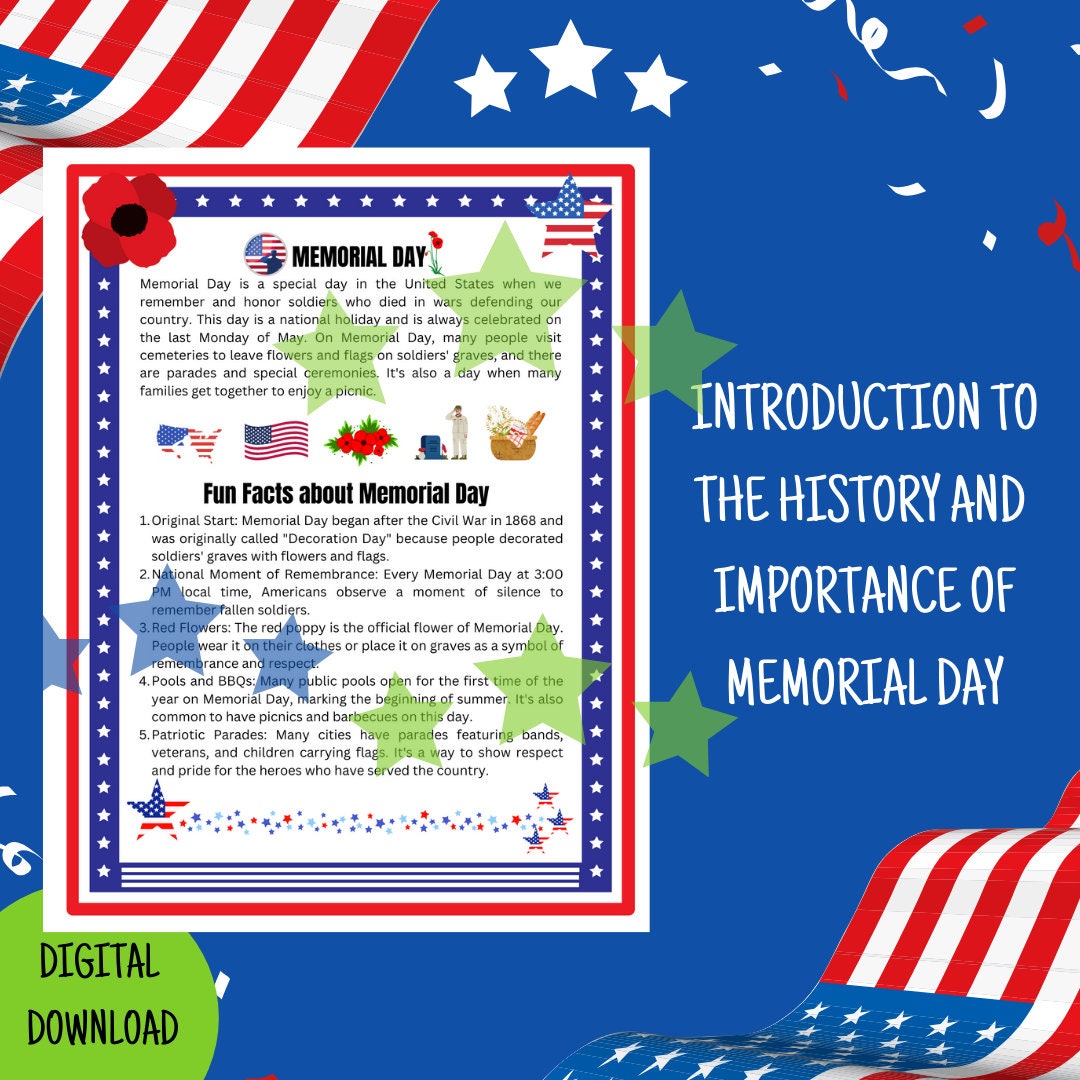 Memorial Day Handprint, Printables for Kids, Handprint Art, Patriotic ...