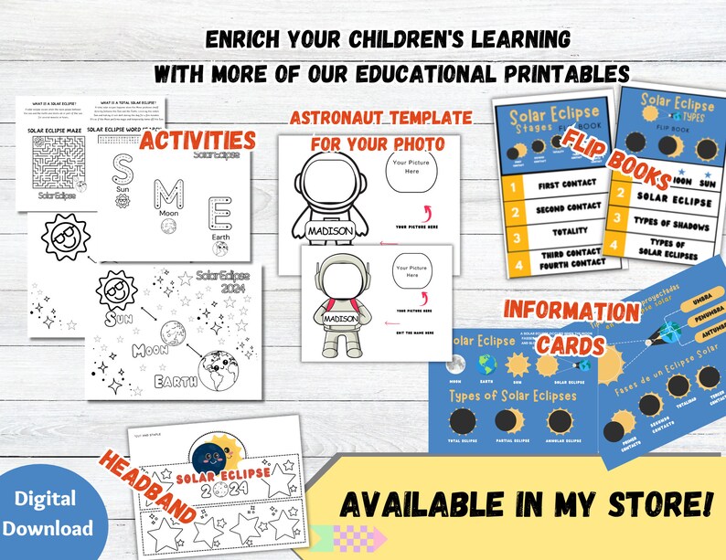 Solar Eclipse Worksheet for Kids | Solar Eclipse Activity | My Own ...