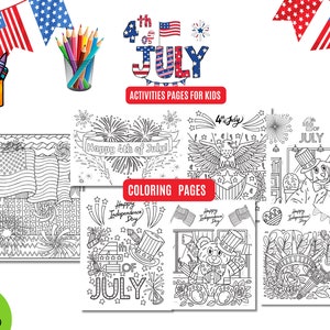 4th of July, Coloring Page, Printables for Kids, Coloring Book ...