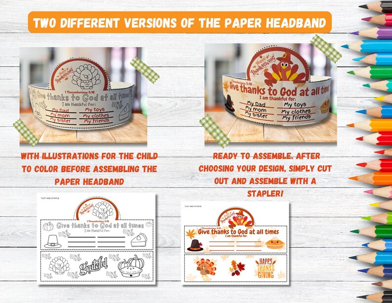 Christian Thanksgiving Headband, Craft Sunday School, Christian ...