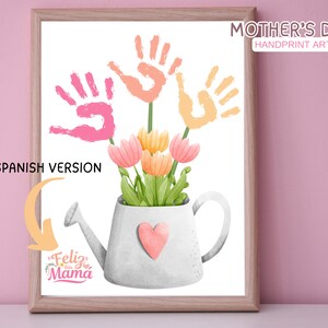 Mother's Day Handprint Art, Mother's Day Printable, Activity Page for ...