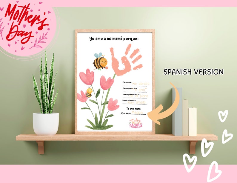 Mother’s Day Handprint Craft for Kids | I Love My Mom Bee-cause ...