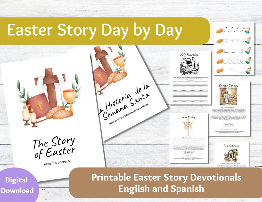 Easter Story Printable for Kids, Jesus is Risen, Story of Easter for ...