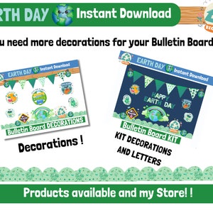 Earth Day Bulletin Board Letters, Printable Bulletin Board Letters ...