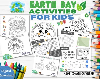 Earth Day Activity PACK, Coloring Pages, Earth Day Activities for Kids ...
