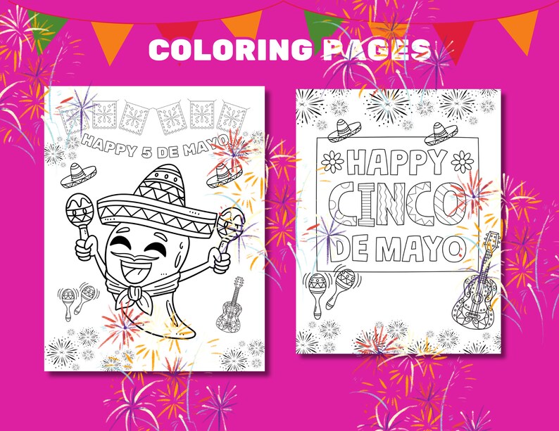 Cinco De Mayo Coloring Pages, Homeschool Cinco De Mayo Printable ...