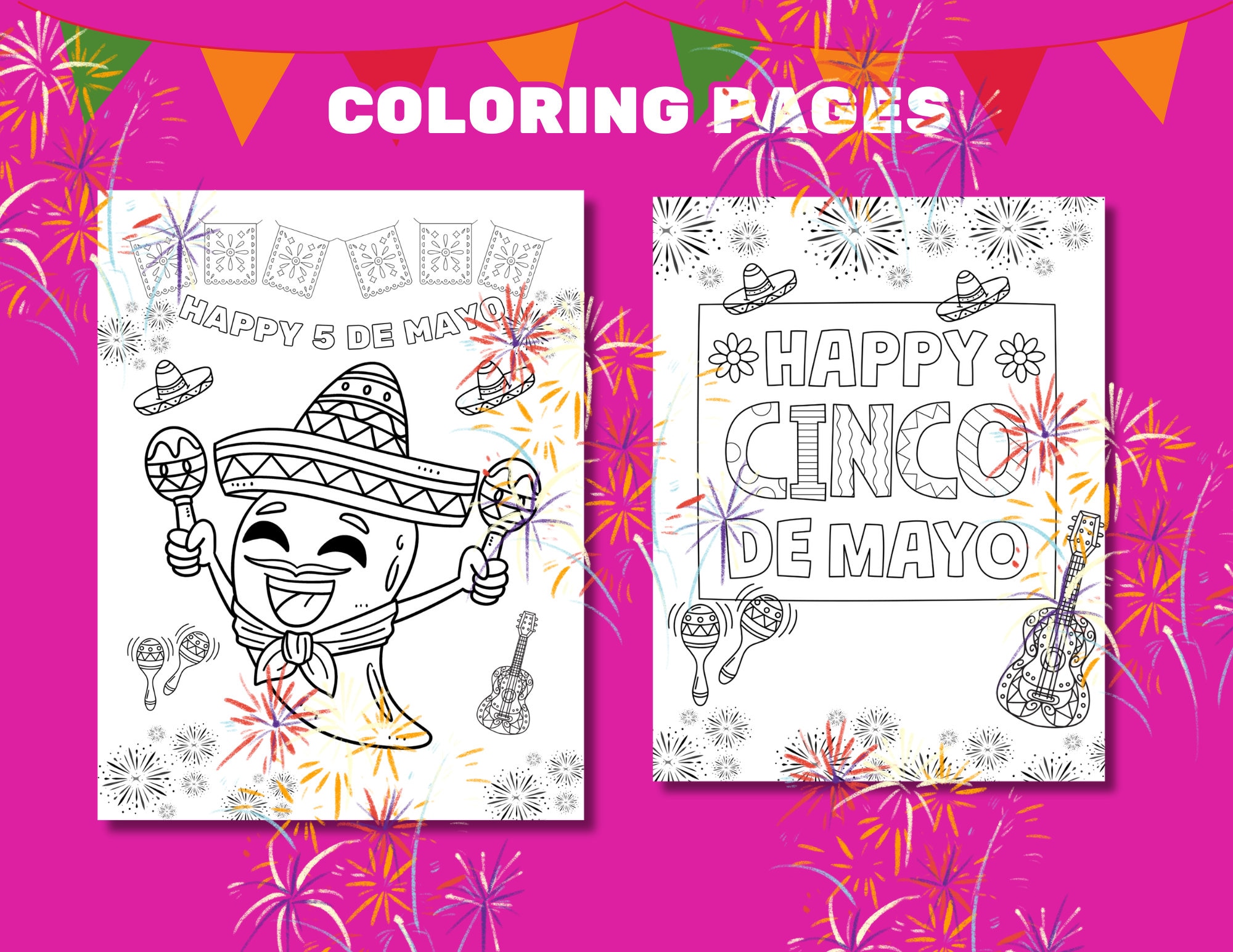Cinco De Mayo Coloring Pages, Homeschool Cinco De Mayo Printable ...