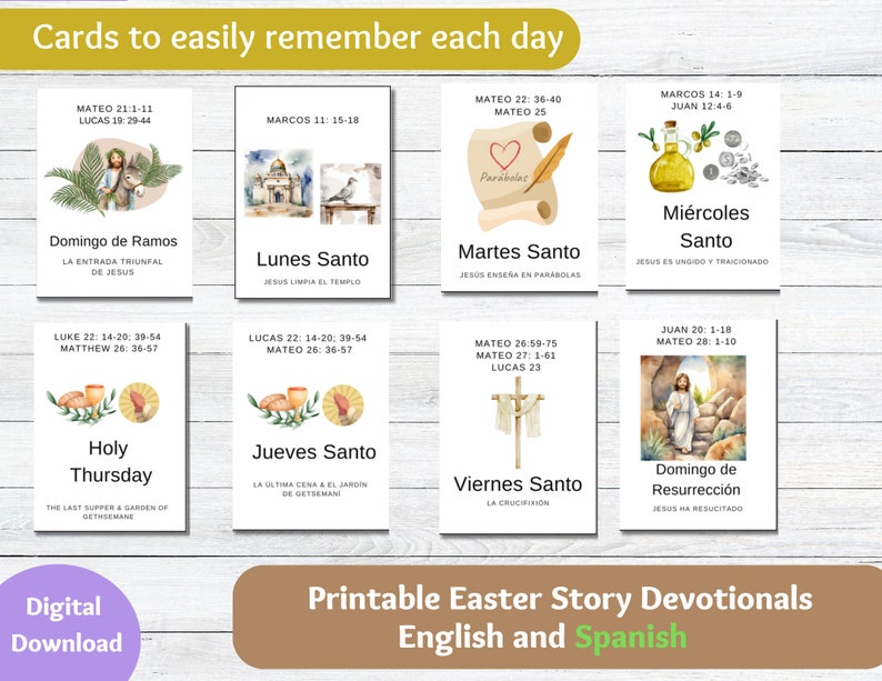 Easter Story Printable: Holy Week Devotional for Kids (digital Download ...