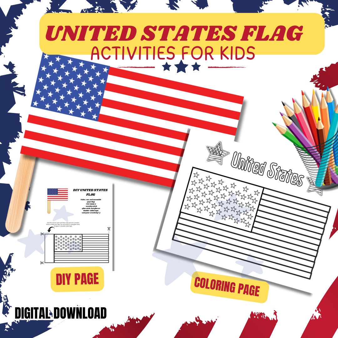 American Flag Craft, Activities for Kids, Preschool, Kindergarten ...